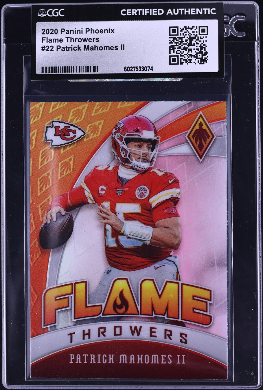 2020 Panini Phoenix Flame Throwers Patrick Mahomes II #22 CGC AUTH on ...