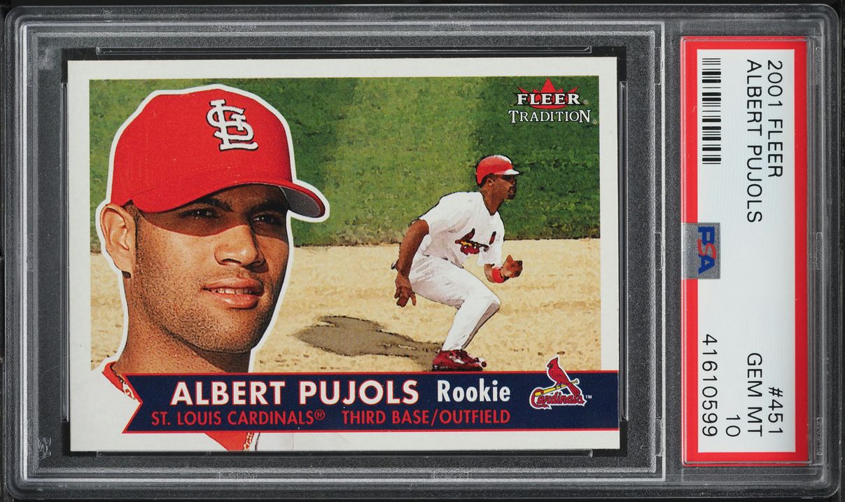 2001 Fleer Albert Pujols ROOKIE #451 PSA 10 GEM MINT on Fanatics Collect