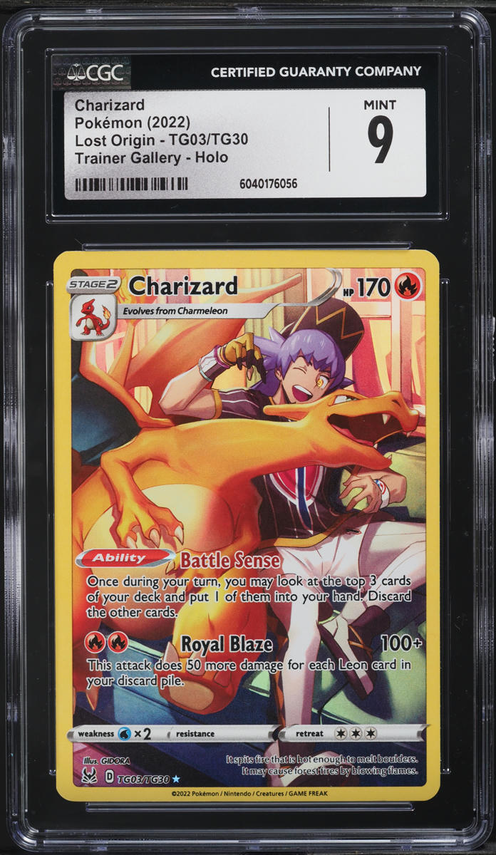 2022 Pokemon Sword & Shield Lost Origin Full Art Charizard #TG03 CGC 9 ...