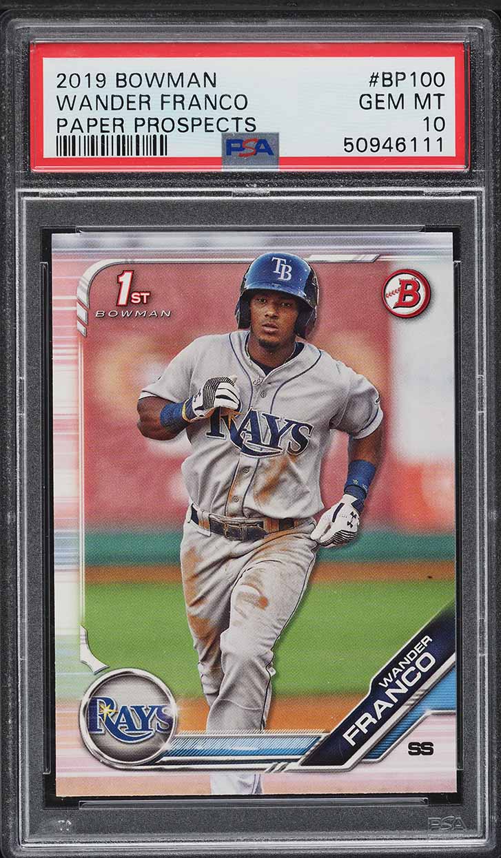 2019 Bowman Paper Prospects Wander Franco ROOKIE #BP100 PSA 10 GEM MINT on Fanatics Collect