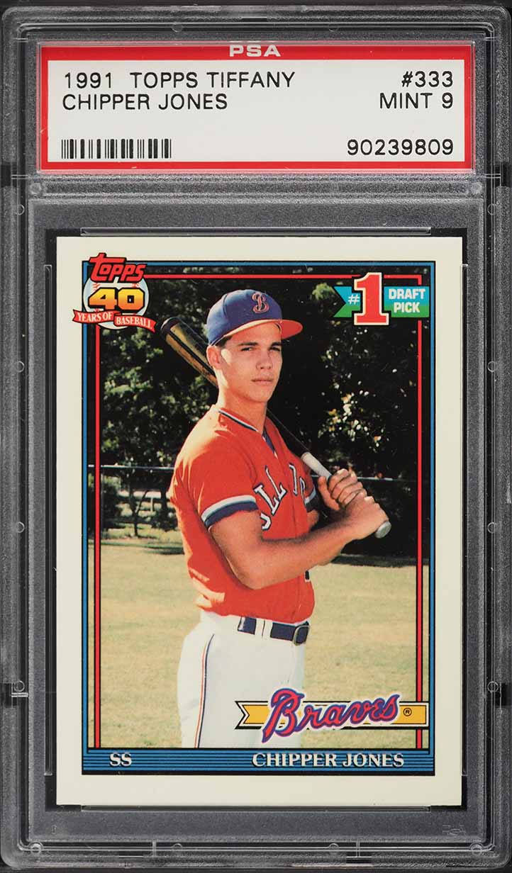 1991 Topps Tiffany Chipper Jones ROOKIE #333 PSA 9 MINT on Fanatics Collect