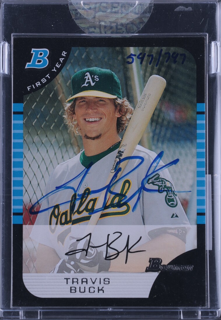 2006 Bowman Originals Buyback '05 Draft Picks Travis Buck RC AUTO /747 ...