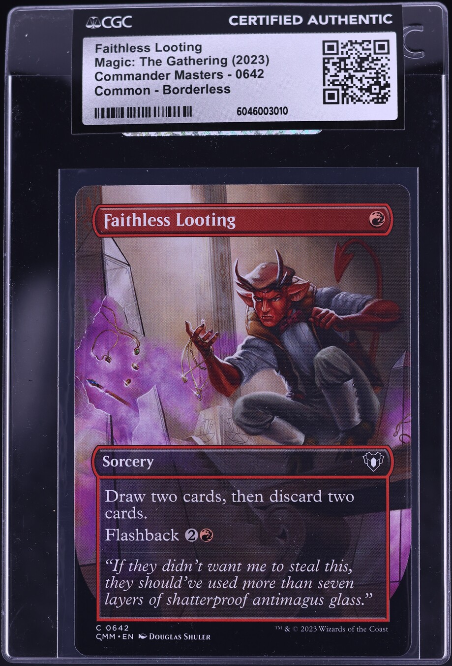 2023 Magic The Gathering MTG Borderless Faithless Looting #642 CGC AUTH ...