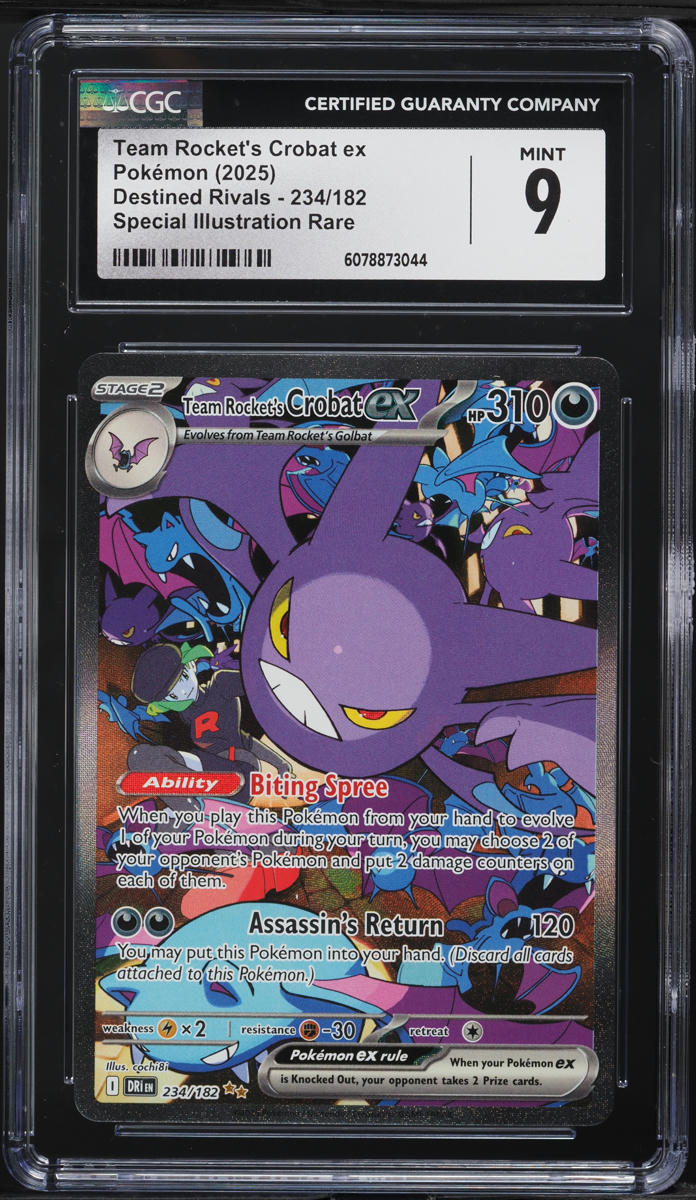 2025 Pokemon SV Destined Rivals SIR Team Rocket's Crobat ex #234 CGC 9 ...