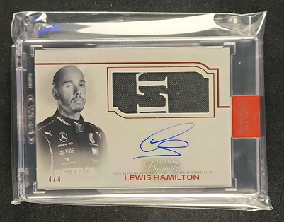 2020 Topps Dynasty Formula 1 F1 Lewis Hamilton PATCH AUTO 4/4 #AFP-LH ...