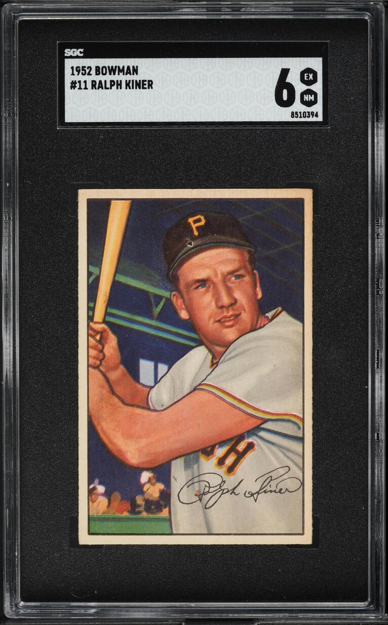 1952 Bowman Ralph Kiner #11 SGC 6 EXMT on Fanatics Collect
