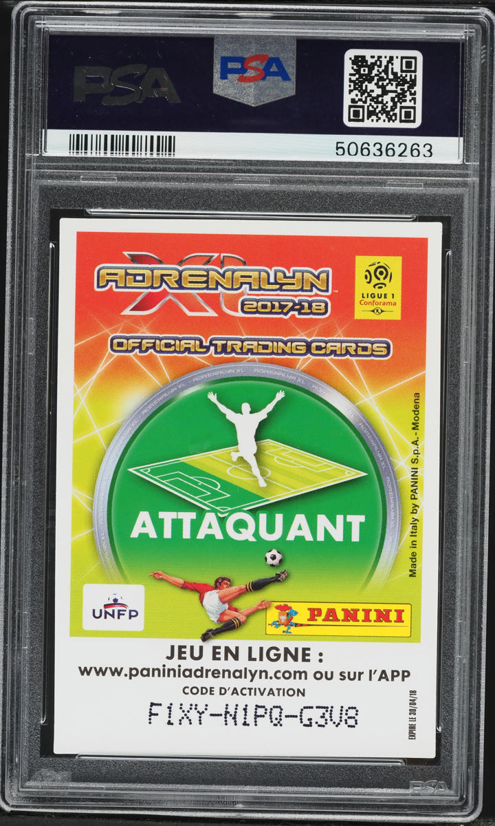 2017 Panini Adrenalyn XL Kylian Mbappe ROOKIE #190 PSA 5 EX on Fanatics ...