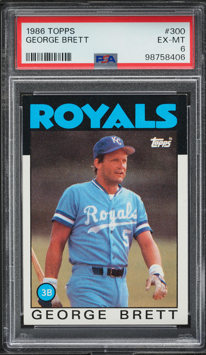 1986 Topps George Brett #300 PSA 6 EXMT on Fanatics Collect
