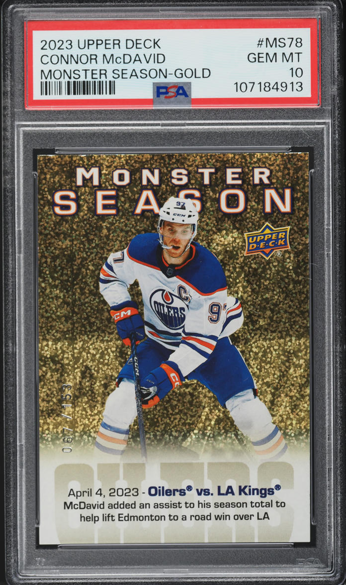 2023 Upper Deck Monster Season Gold Connor McDavid ROOKIE /153 #MS-78 ...