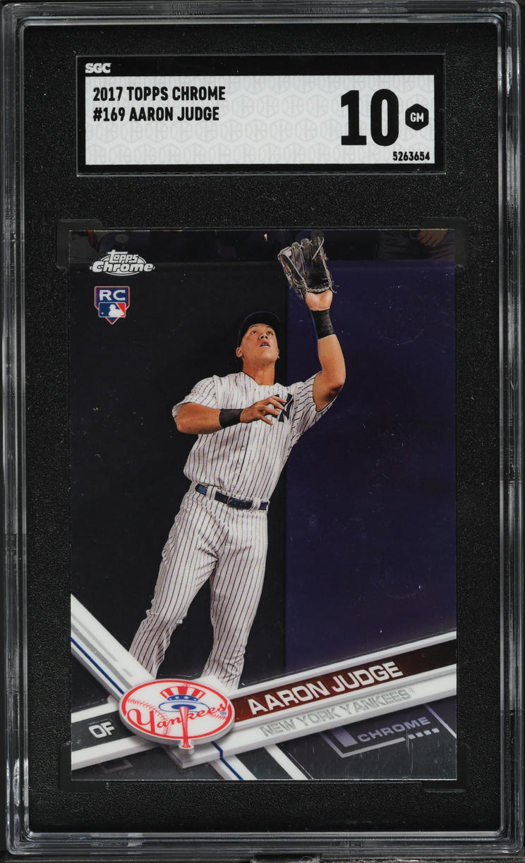 2017 Topps Chrome Aaron Judge ROOKIE #169 SGC 10 GEM MINT on Fanatics ...