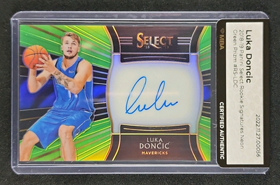 2018 Select Signatures Neon Green Prizm Luka Doncic ROOKIE AUTO /99 MBA ...