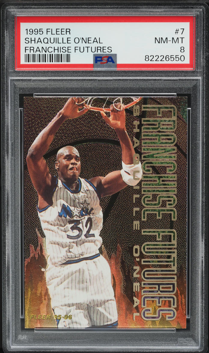 1995 Fleer Franchise Futures Shaquille O'Neal #7 PSA 8 NM-MT on ...