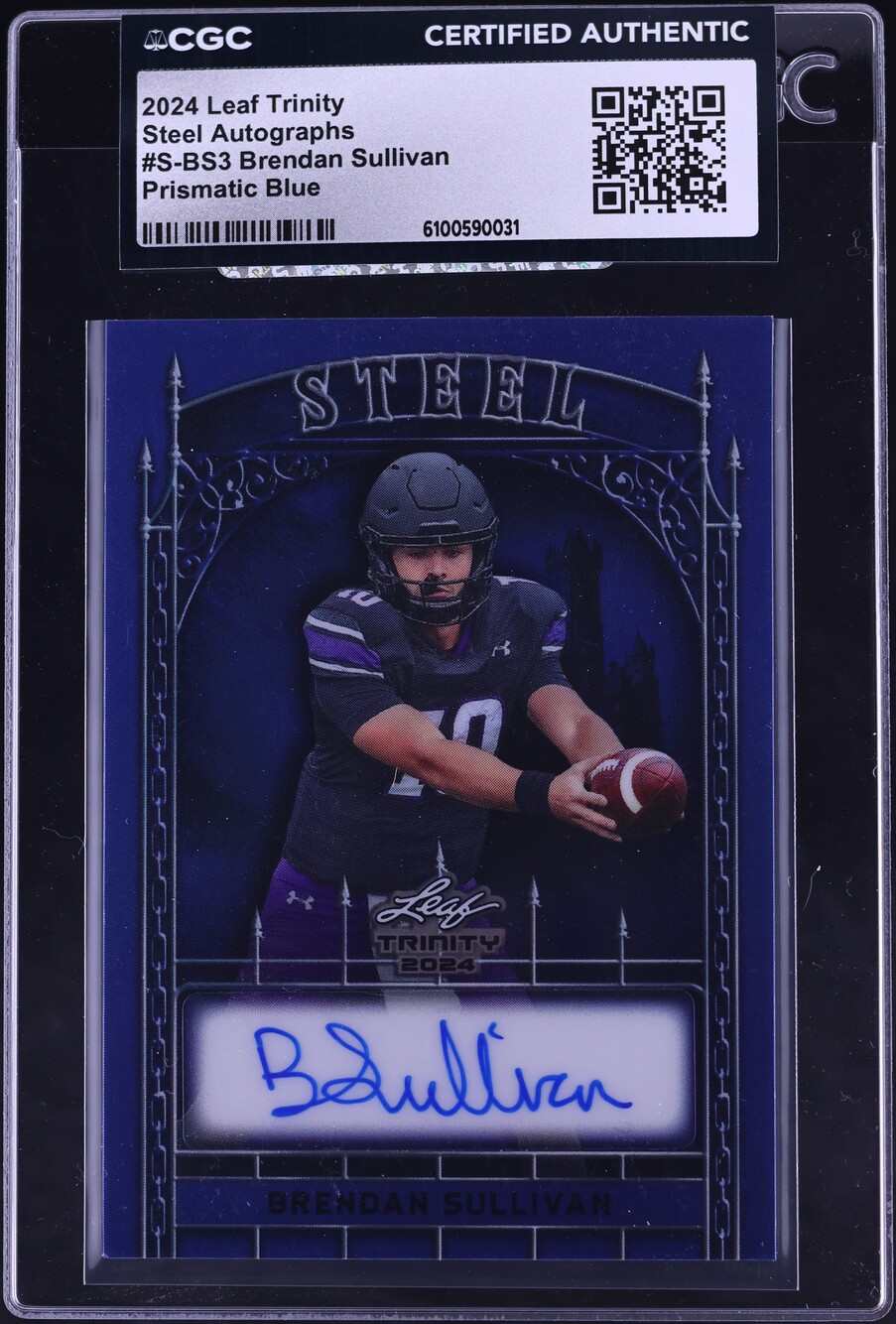 2024 Leaf Trinity Steel Prismatic Blue Brendan Sullivan ROOKIE AUTO /10 ...