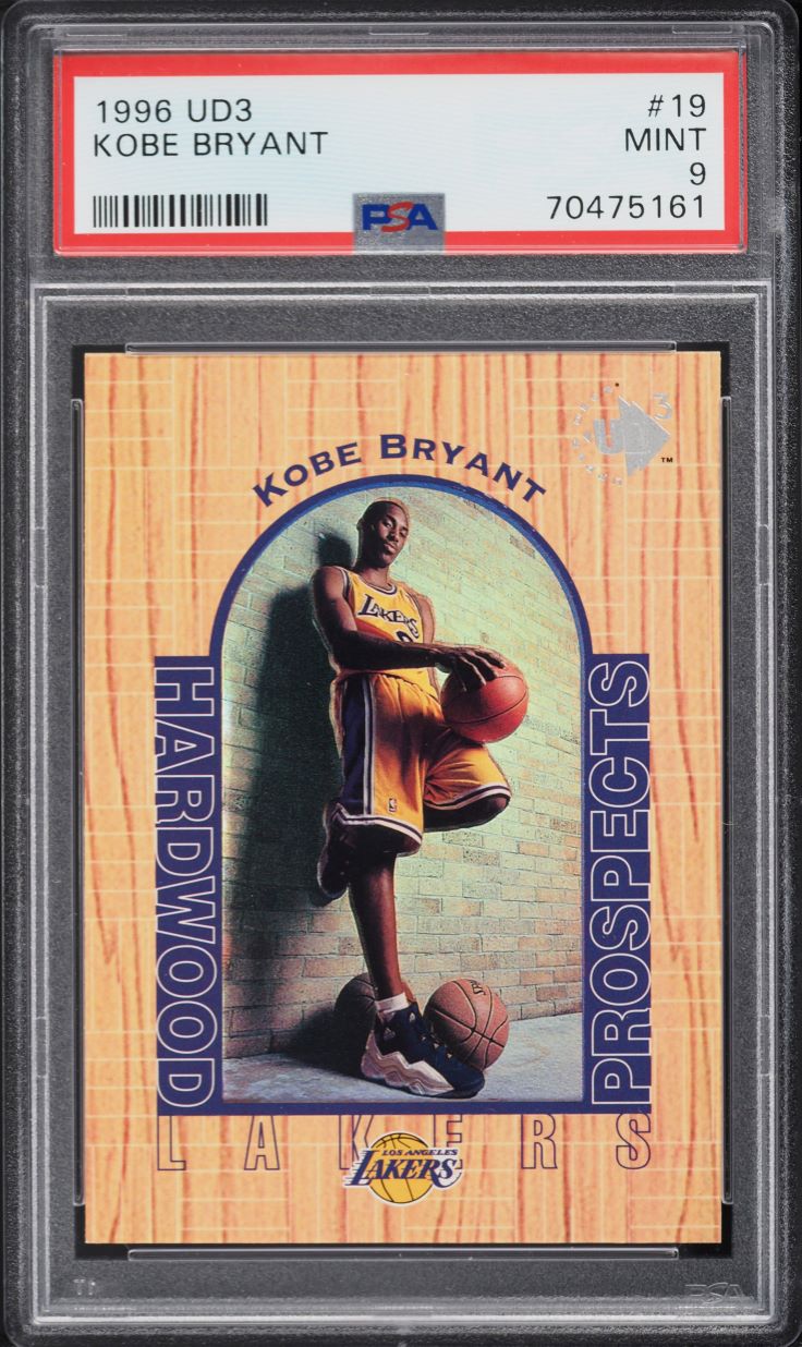 1996 UD3 Basketball Kobe Bryant ROOKIE #19 PSA 9 MINT on Fanatics Collect