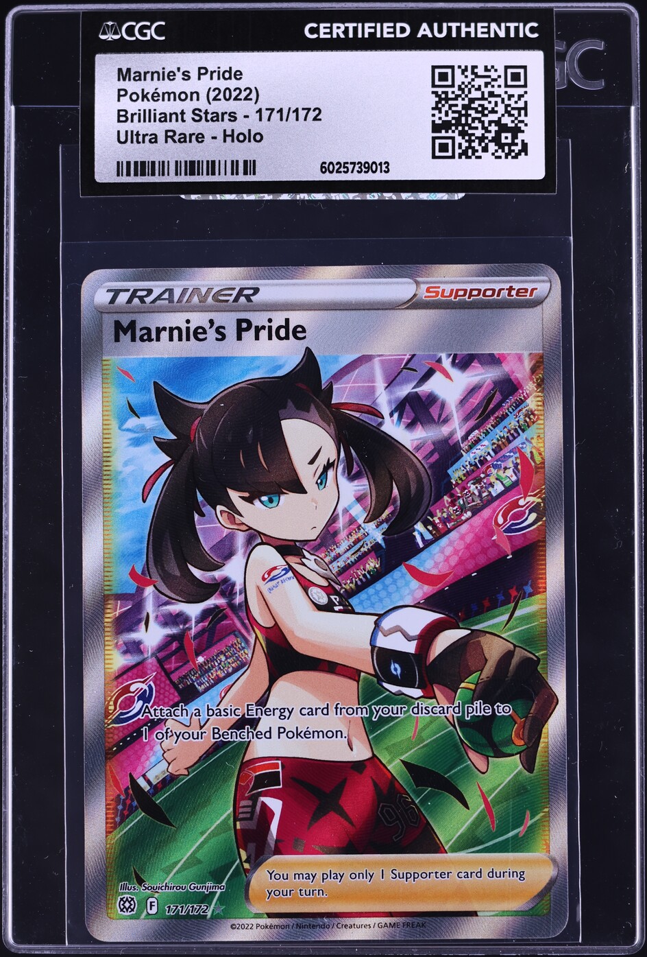 2022 Pokemon SWSH Brilliant Stars Full Art Marnie's Pride #171 CGC AUTH ...