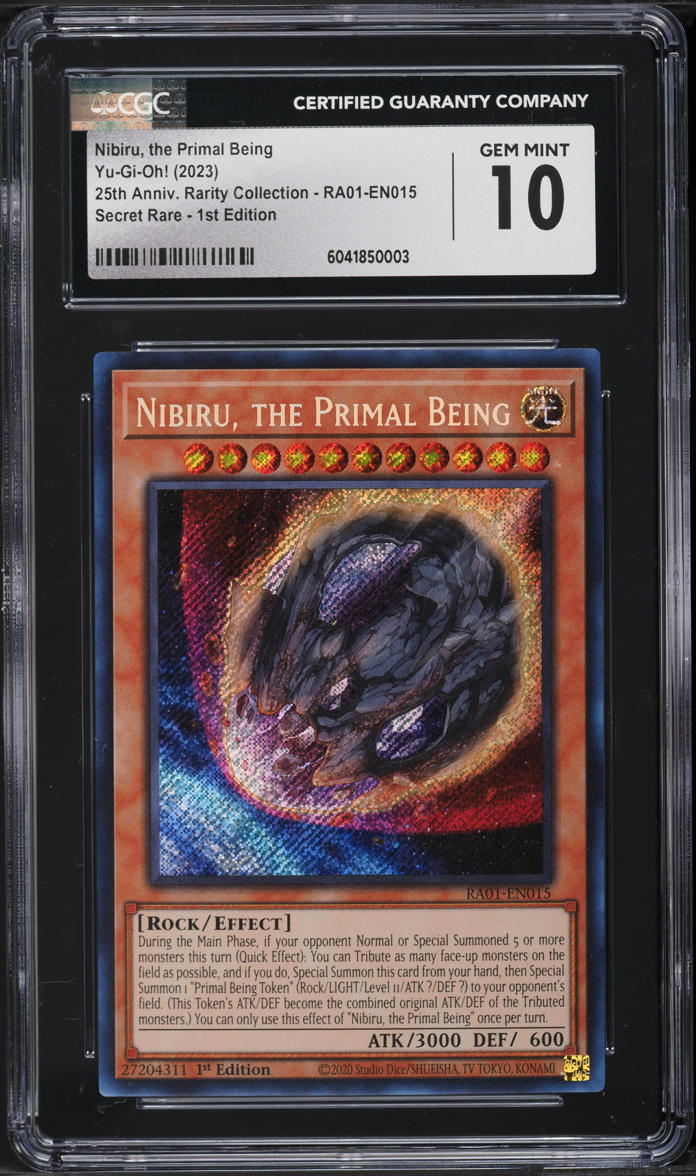 2023 Yu-Gi-Oh! 25th ARC 1st Edition Nibiru, The Primal Being #RA01-EN015 CGC 10 on Fanatics Collect