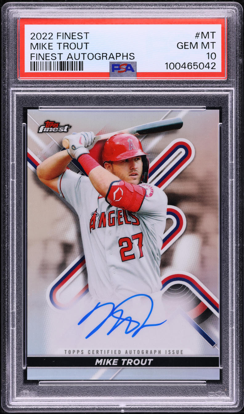 2022 Finest Mike Trout AUTO #FA-MT PSA 10 GEM MINT on Fanatics Collect
