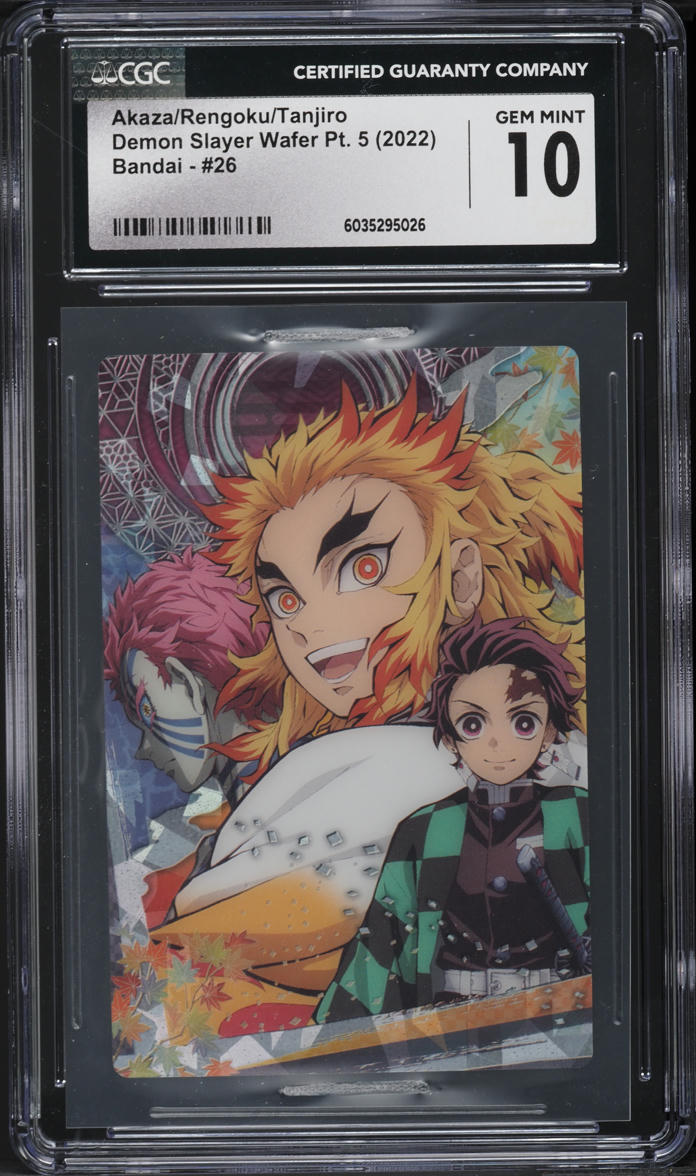 2022 Demon Slayer Japanese Wafer Part 5 Akaza Rengoku Tanjiro #26 CGC ...
