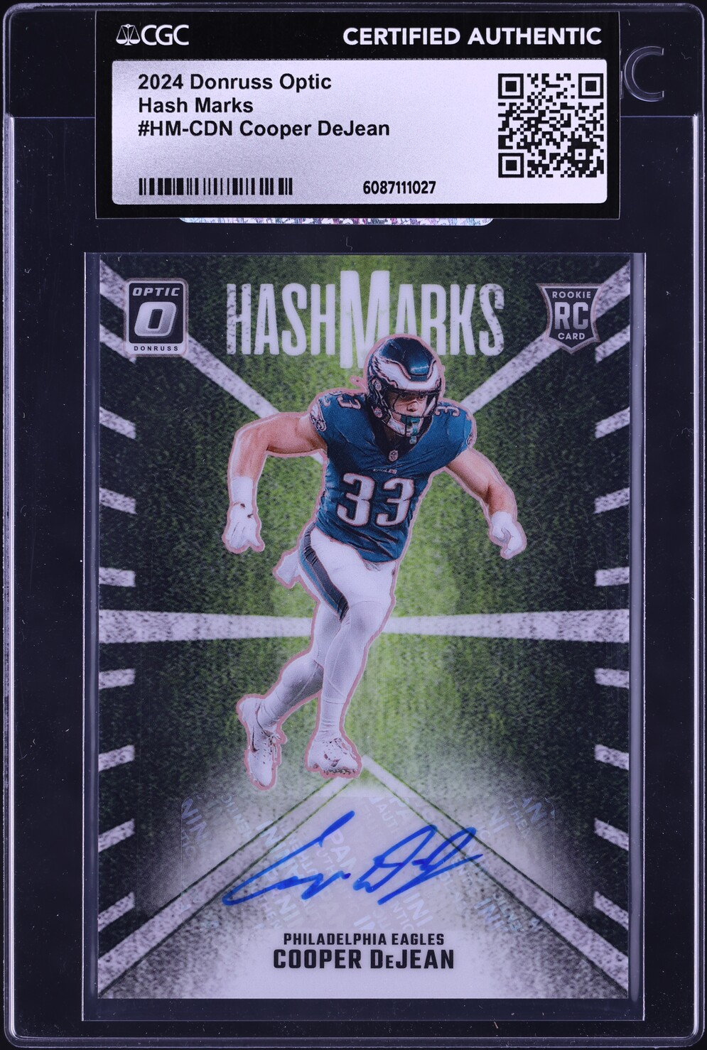 2024 Donruss Optic Hash Marks Cooper DeJean ROOKIE AUTO #HM-CDN CGC ...