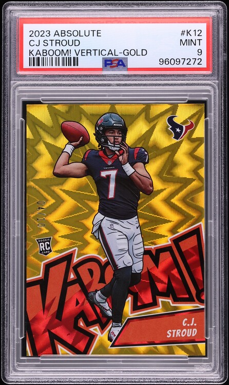 2023 Absolute Kaboom Vertical Gold C.J. Stroud ROOKIE /10 #K12 PSA 9 ...