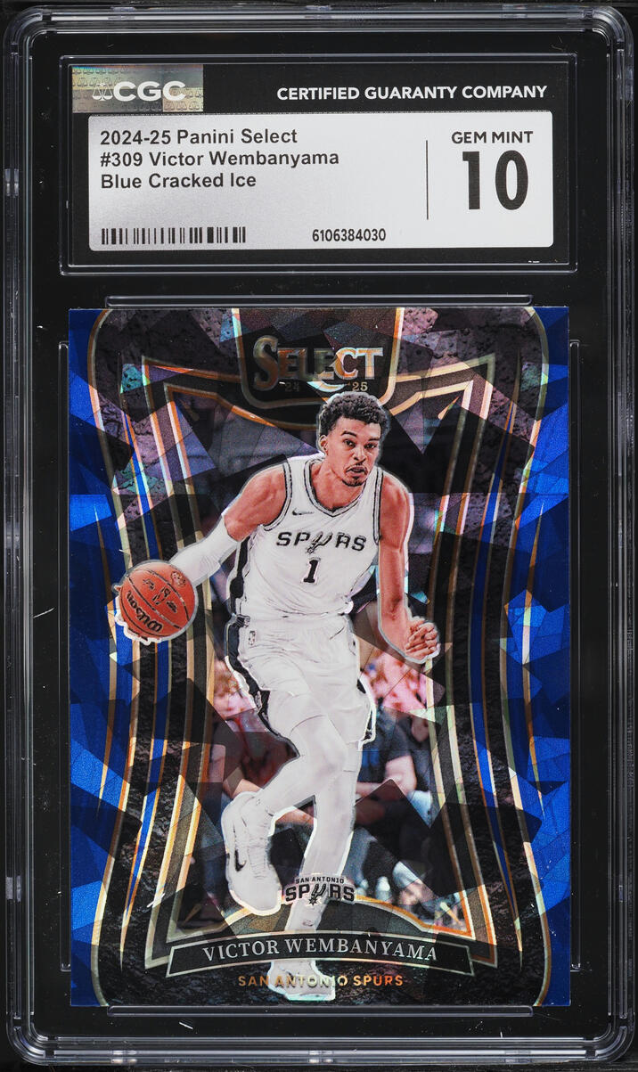 2024 Select Mezzanine Level Blue Cracked Ice Victor Wembanyama #309 CGC ...