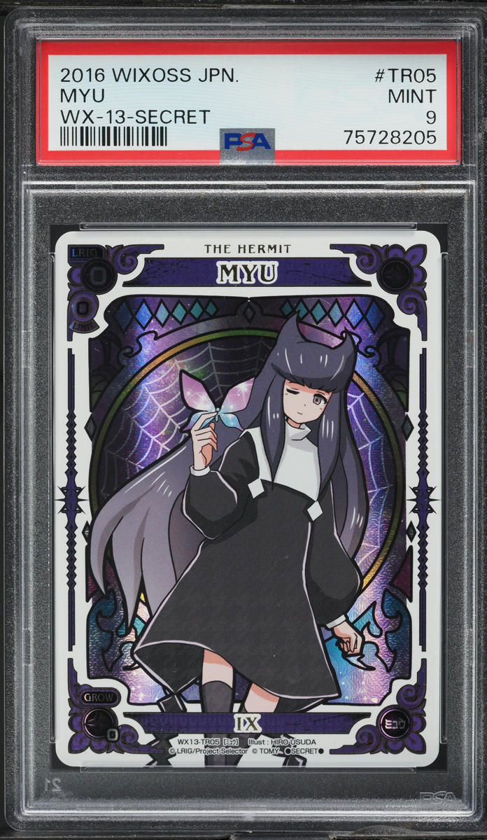 2016 Wixoss Japanese WX-13 Unfeigned Selector Secret Myu #TR05 PSA 9 MINT on Fanatics Collect