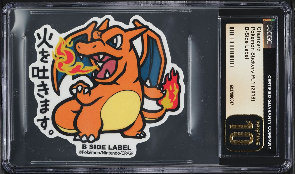 2018 Pokemon Japanese Stickers Pt.1 B-Side Label Charizard CGC 10 ...