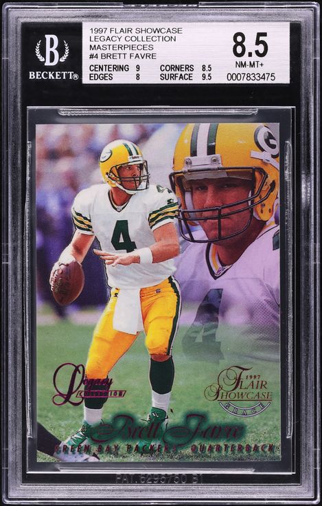 1997 Flair Showcase Legacy Collection Row 1 Masterpieces Brett Favre 1/ ...