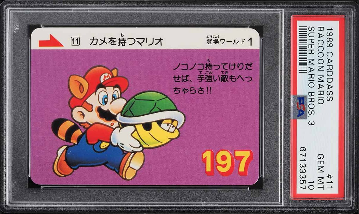 1989 Carddass Super Mario Bros. 3 Raccoon Mario #11 PSA 10 GEM MINT on ...