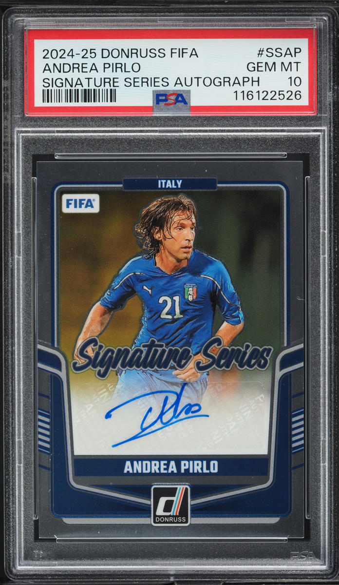 2024 Donruss FIFA Signature Series Andrea Pirlo AUTO #SS-AP PSA 10 GEM ...