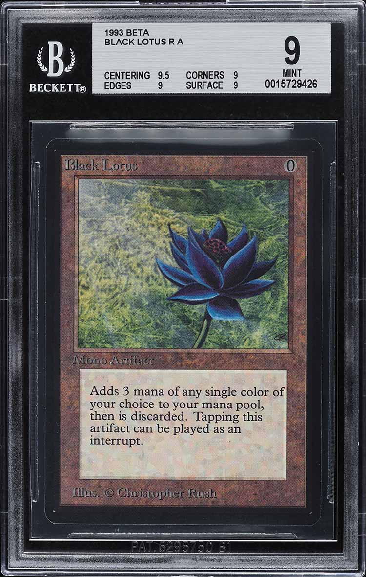 1993 Magic The Gathering MTG Beta Black Lotus BGS 9 MINT on Fanatics ...
