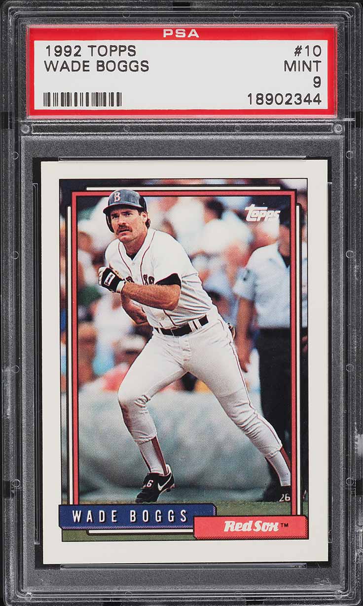 1992 Topps Wade Boggs #10 PSA 9 MINT on Fanatics Collect
