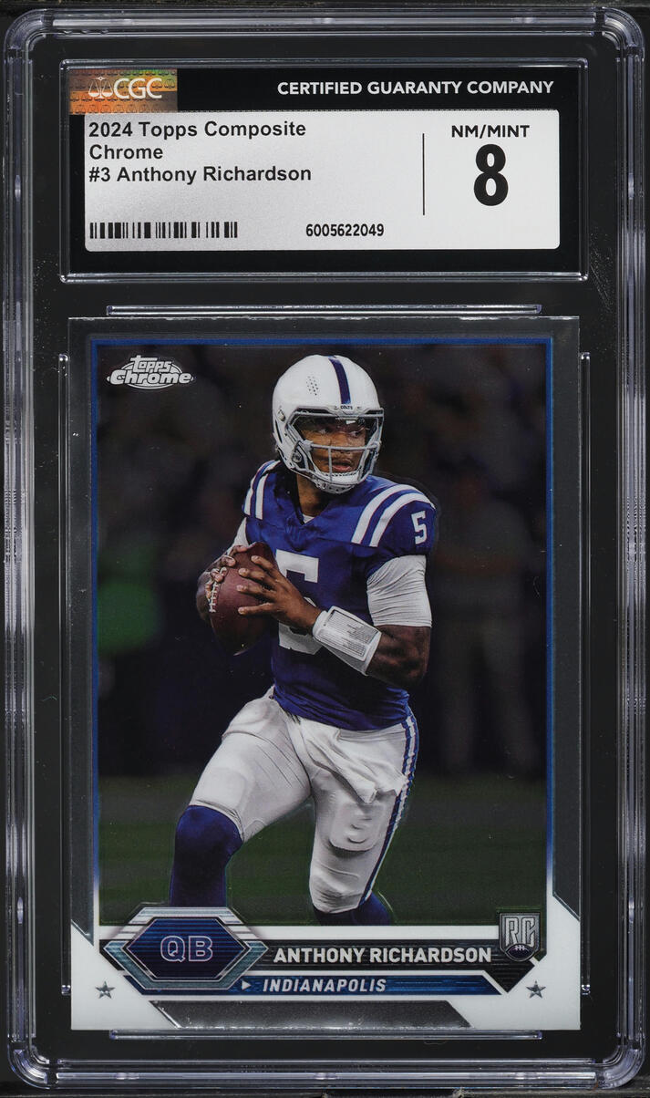 2024 Topps Chrome Composite Anthony Richardson ROOKIE #3 CGC 8 NM-MT on ...