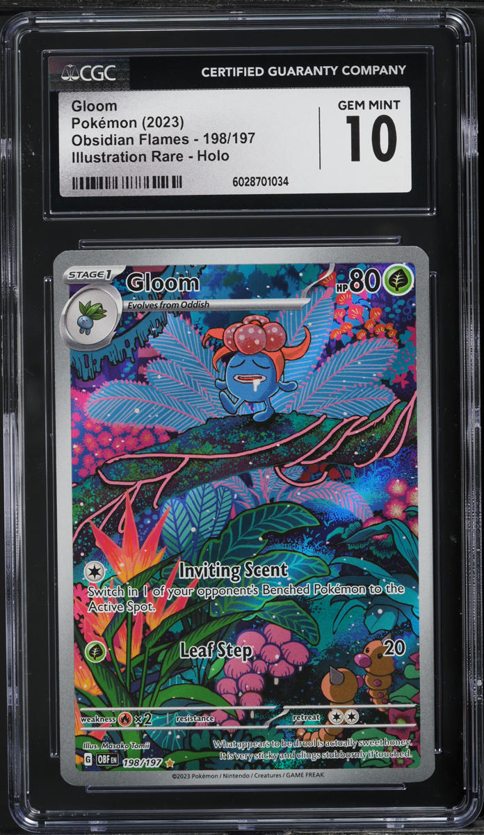 2023 Pokemon SV Obsidian Flames Illustration Rare Gloom #198 CGC 10 GEM ...