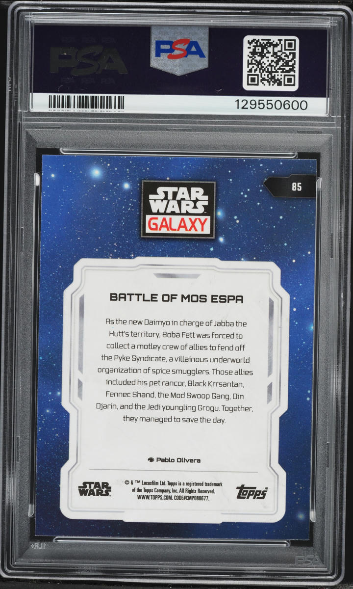 2024 Topps Chrome Star Wars Galaxy Battle Of Mos Espa #85 PSA 10 GEM ...