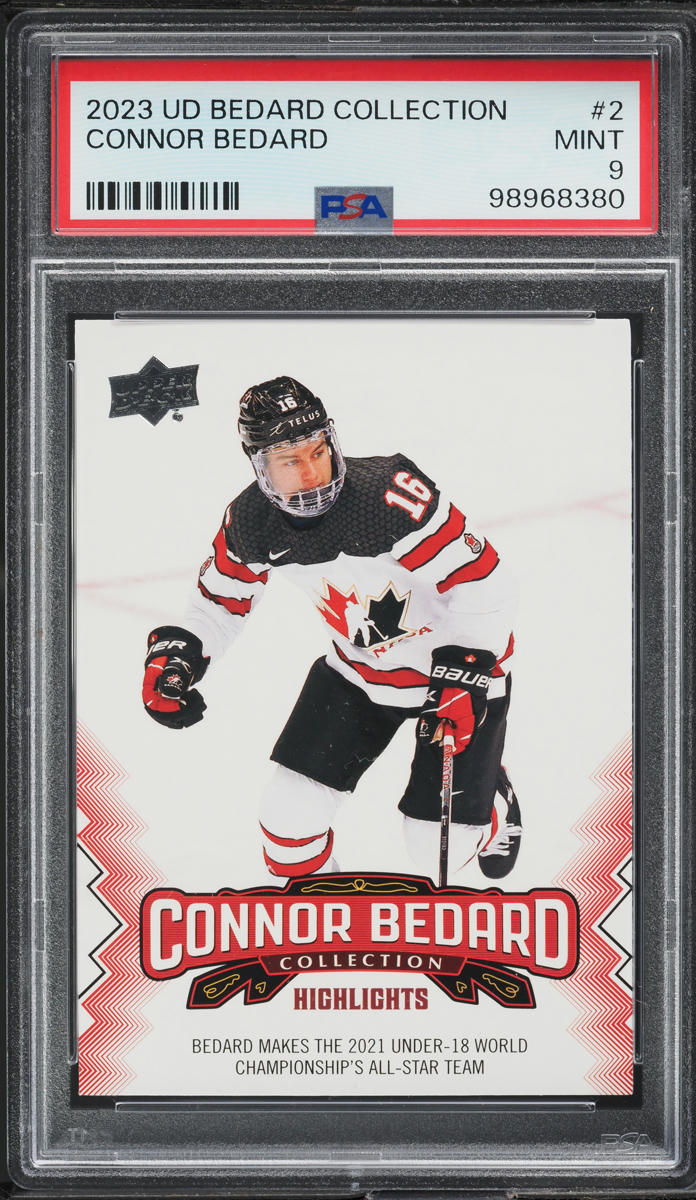 2023 Upper Deck Collection Connor Bedard ROOKIE #2 PSA 9 MINT on ...