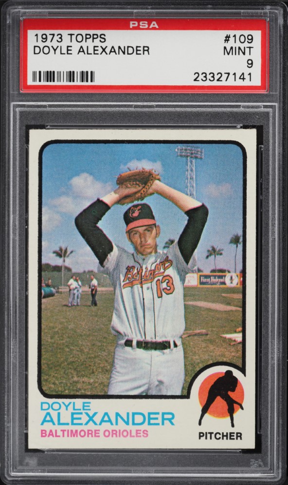 1973 Topps Doyle Alexander #109 PSA 9 MINT on Fanatics Collect