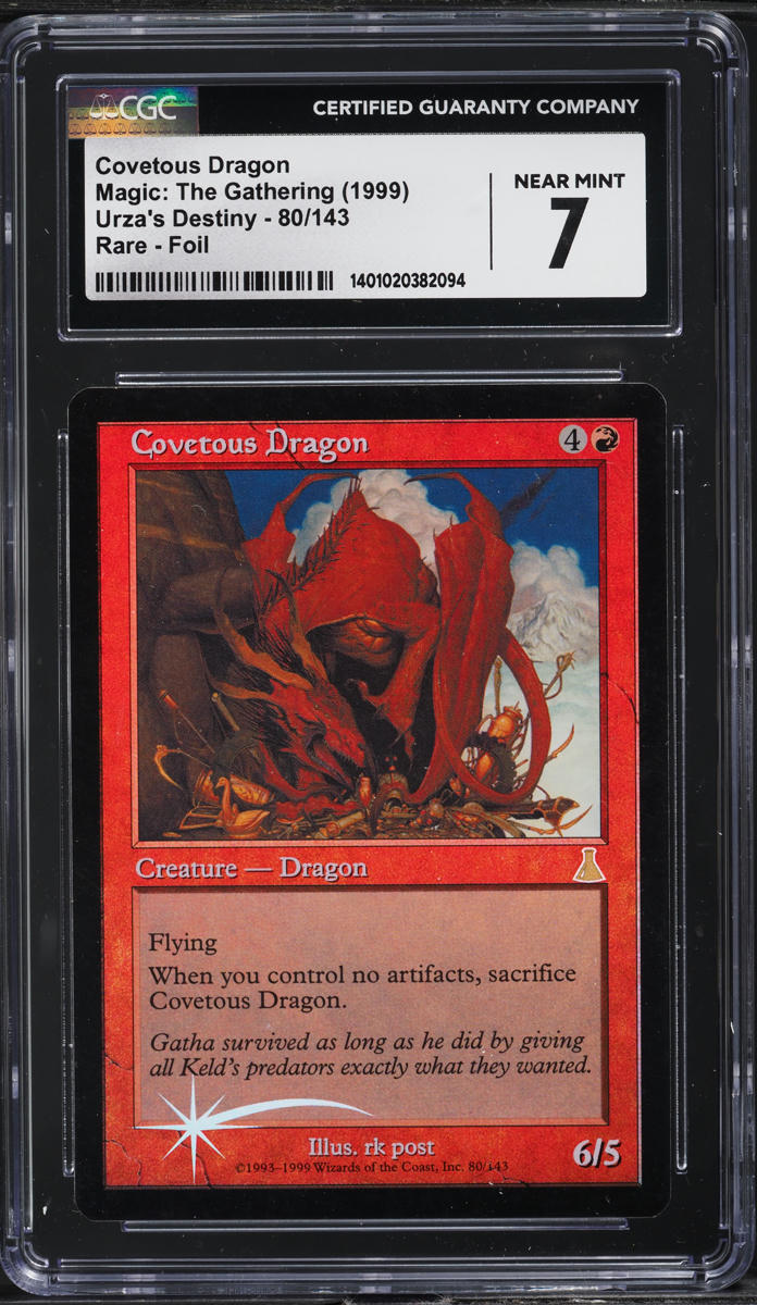 1999 Magic The Gathering MTG Urza's Destiny Foil Covetous Dragon #80 ...