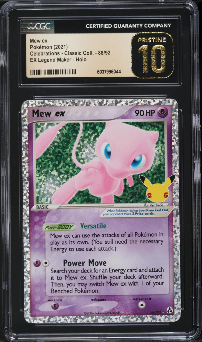 2021 Pokemon SWSH Celebrations Classic Holo Mew ex #88 CGC 10 PRISTINE on Fanatics Collect