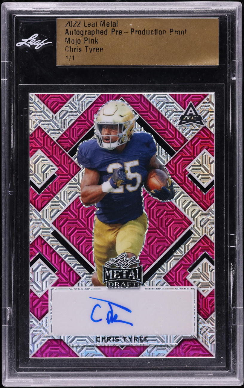 2022 Leaf Metal Pre-Production Proof Mojo Pink Chris Tyree RC AUTO 1/1 ...