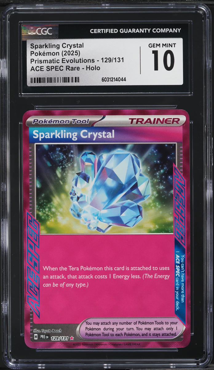 2025 Pokemon SV Prismatic Evolutions Ace Spec Holo Sparkling Crystal ...