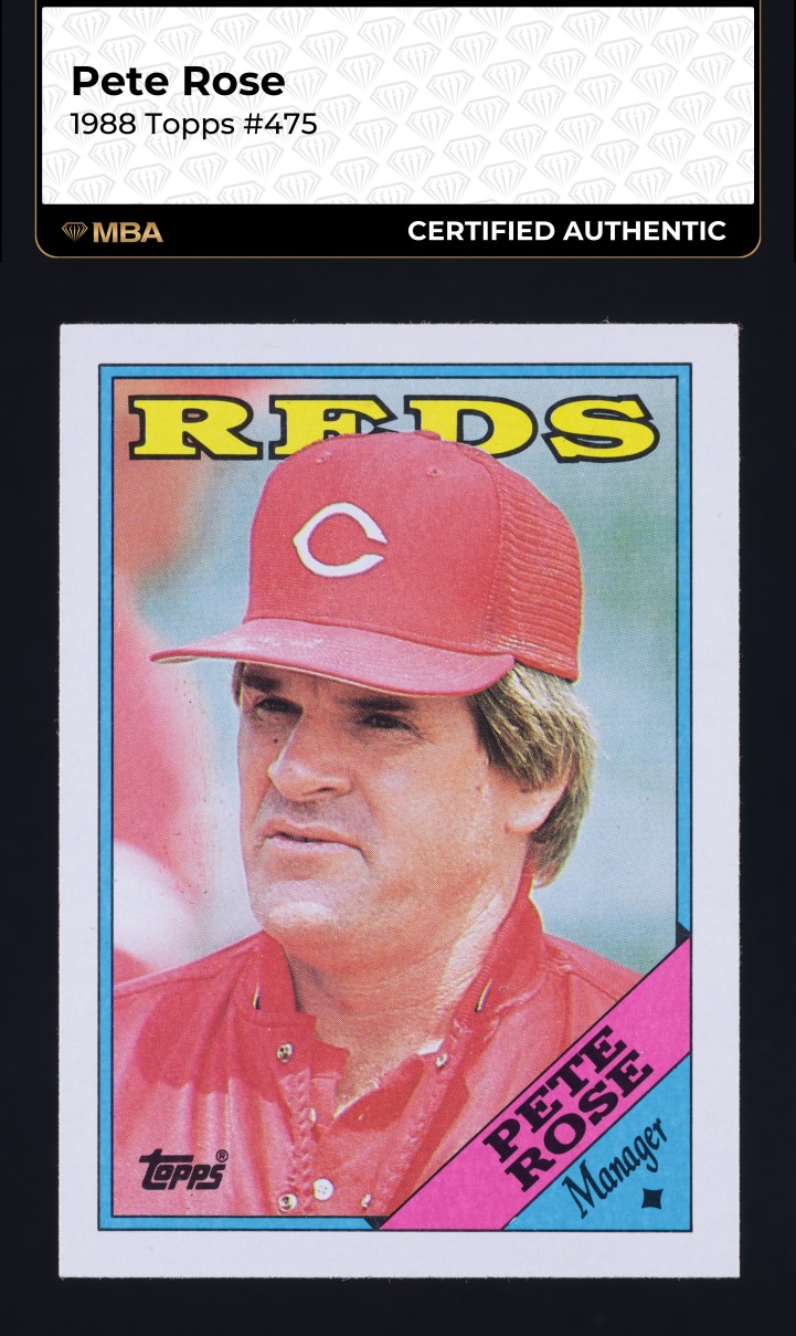 1988 Topps Pete Rose #475 MBA AUTH on Fanatics Collect