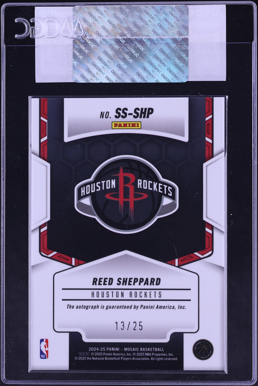 2024 Panini Mosaic Showtime Signatures White Reed Sheppard ROOKIE AUTO ...