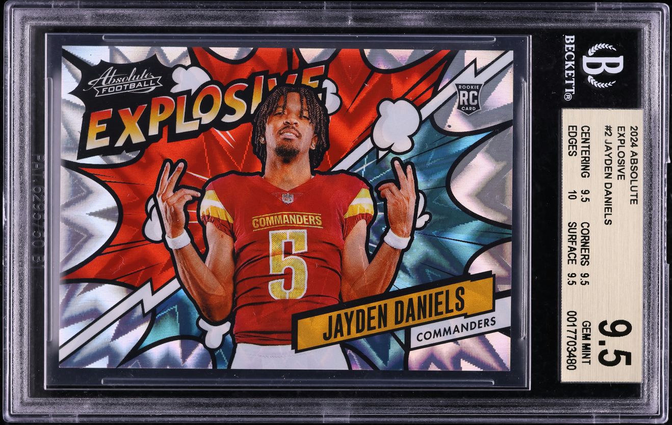 2024 Absolute Explosive Jayden Daniels ROOKIE #EX-JDS BGS 9.5 GEM MINT ...