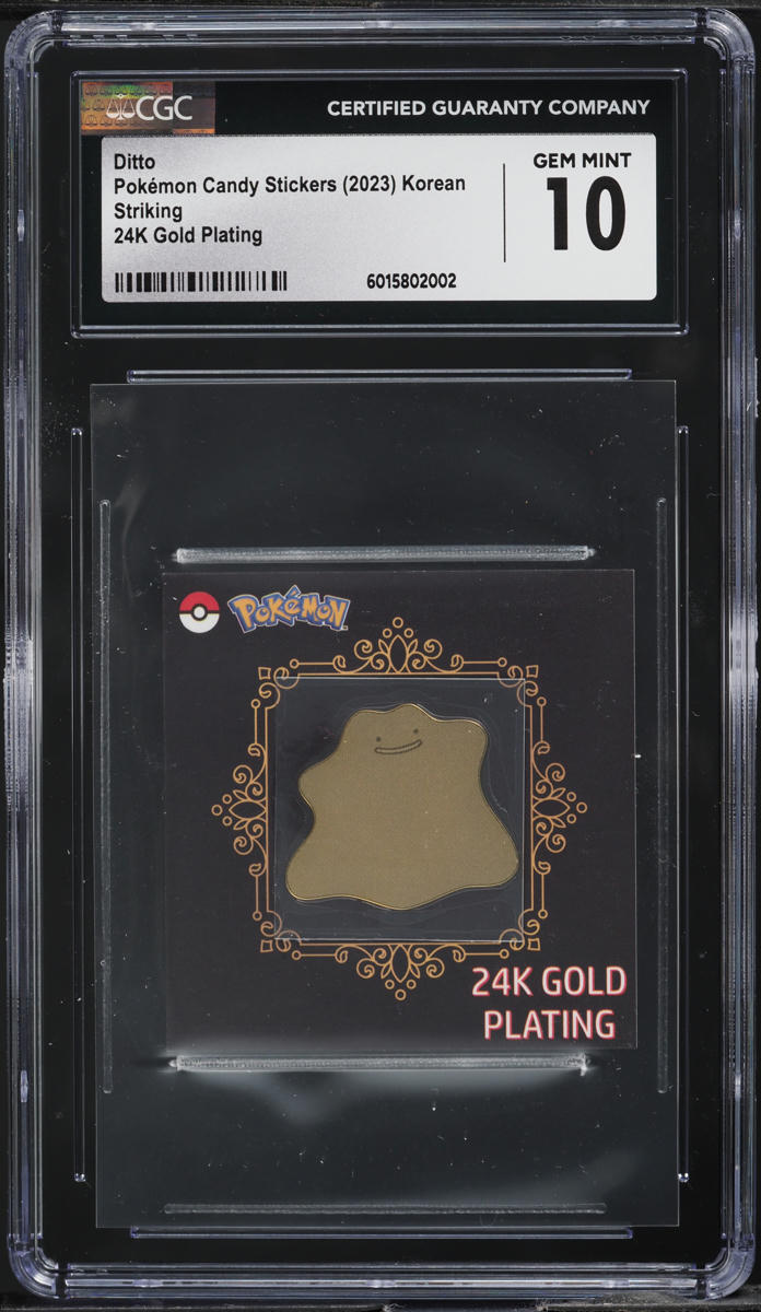 2023 Pokemon Korean Candy Stickers Striking 24K Gold Plating Ditto CGC ...