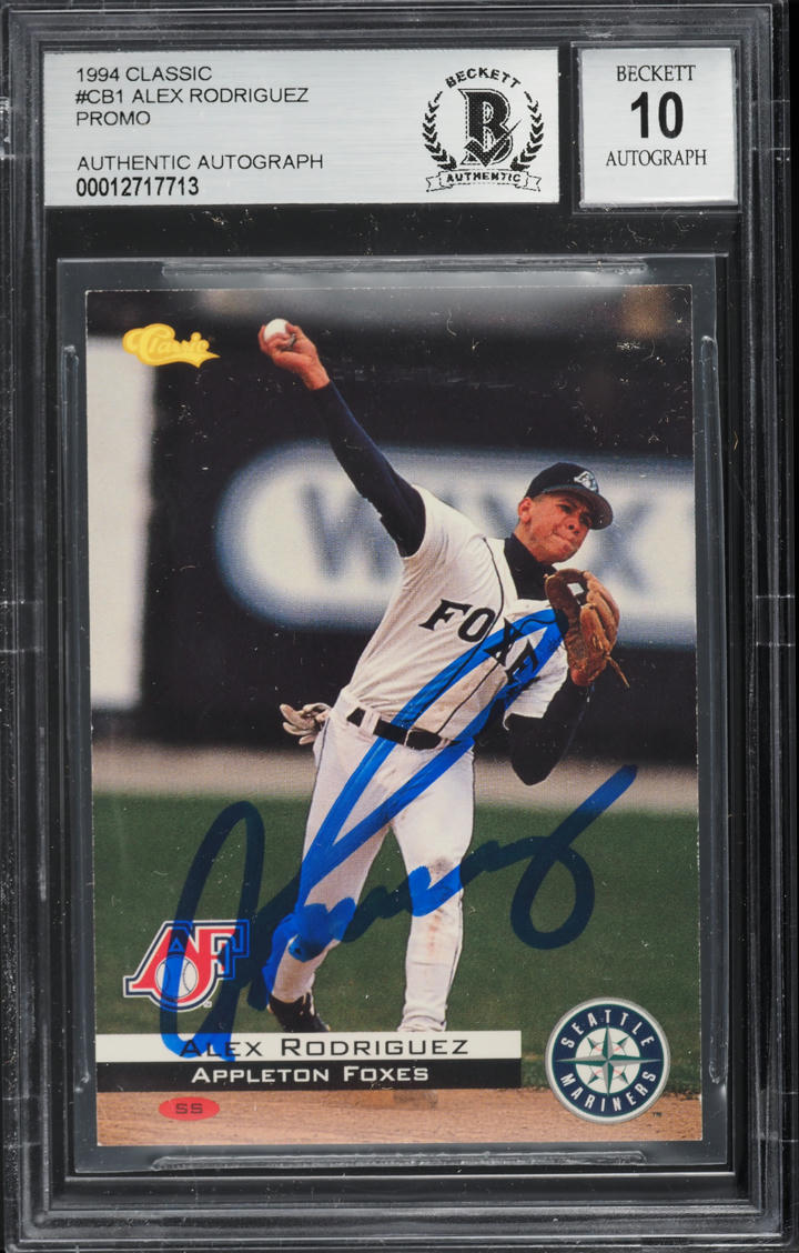 1994 Classic Promo Alex Rodriguez ROOKIE AUTO #CB1 BAS BGS AUTH on ...