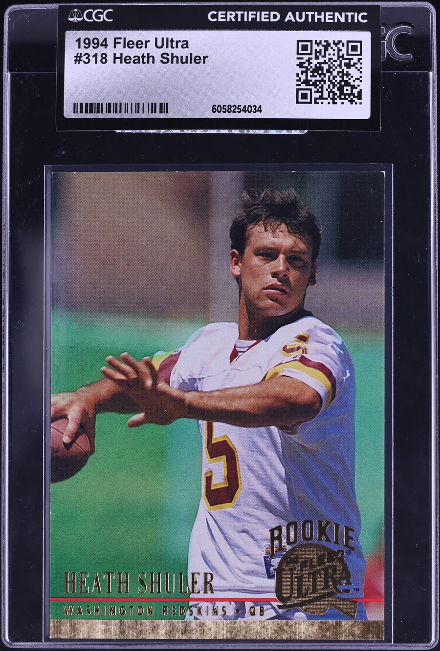 1994 Ultra Football Heath Shuler ROOKIE #318 CGC AUTH on Fanatics Collect