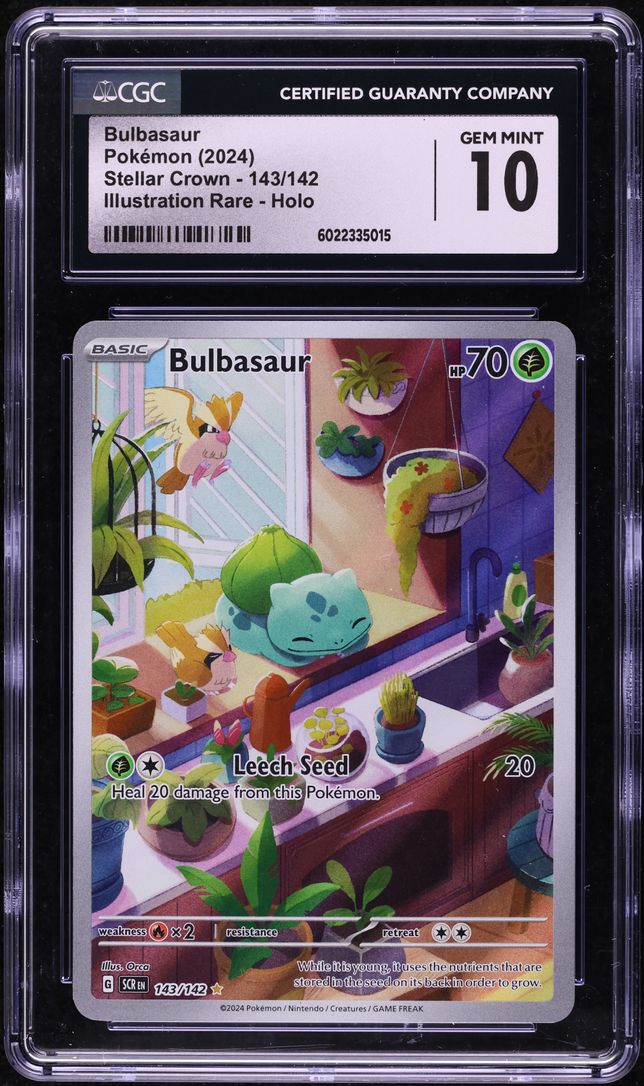 2024 Pokemon Scarlet & Violet Stellar Crown IR Bulbasaur #143 CGC 10 ...