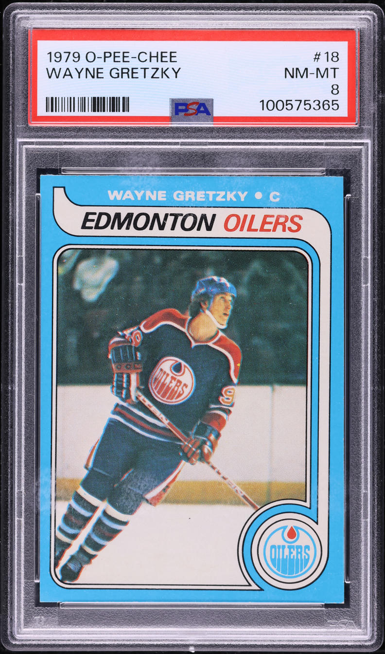 1979 O-Pee-Chee Hockey Wayne Gretzky ROOKIE #18 PSA 8 NM-MT on Fanatics Collect