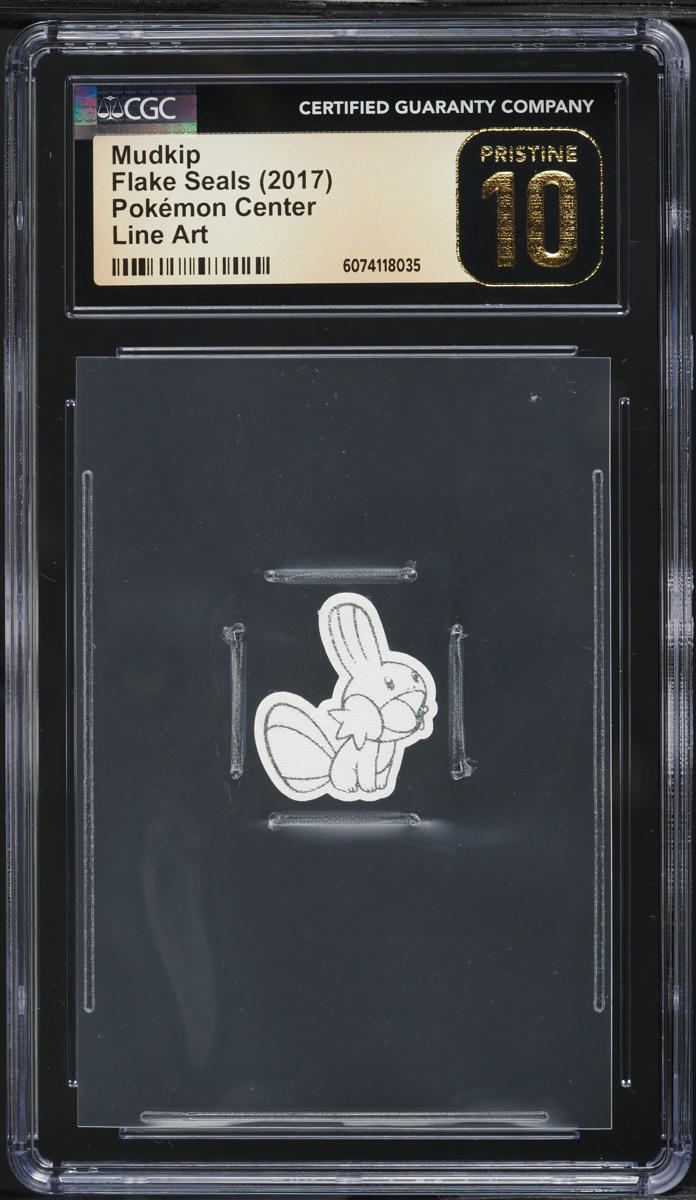 2017 Pokemon Center Flake Seals Line Art Mudkip CGC 10 PRISTINE on ...